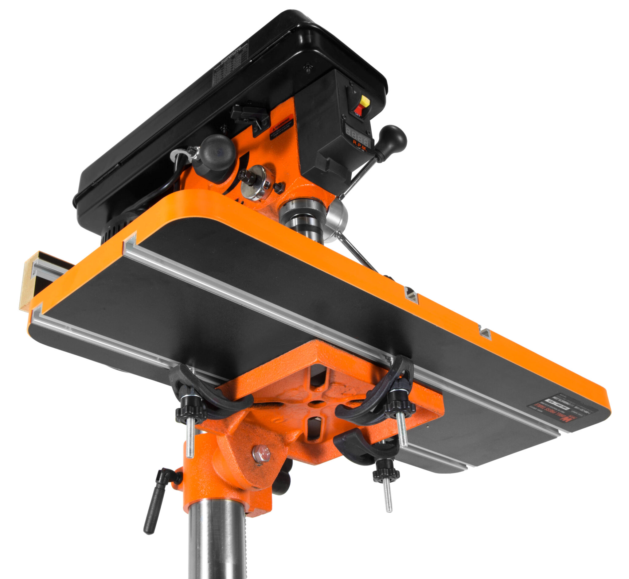 24-by-12-Inch Drill Press Table with an Adjustable Fence and Stop Block ...