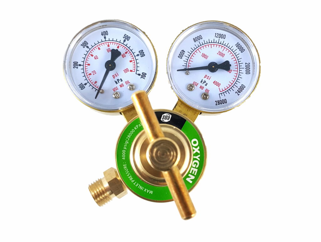 SÃœA – Oxygen Regulator Welding Gas Gauges – CGA-540 – Rear Connector ...